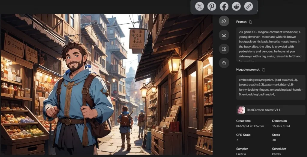 Can I save and share the AI images I create?