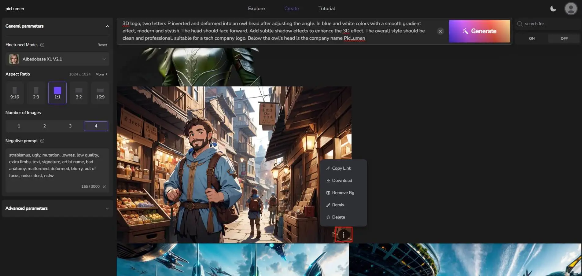Can I save and share the AI images I create?