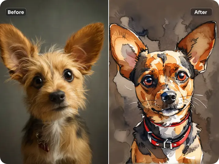 AI Pet Portrait Generator: Create Digital Pet Portrait - PicLumen